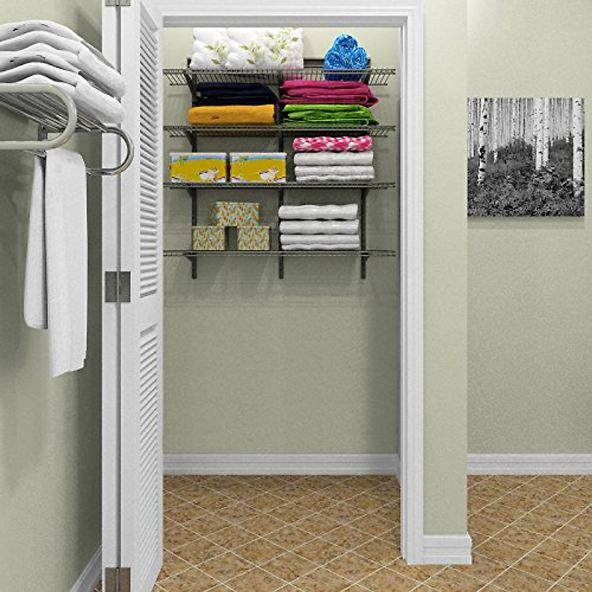 ClosetMaid ShelfTrack 2-Shelf Nickel Wire Shelving Unit