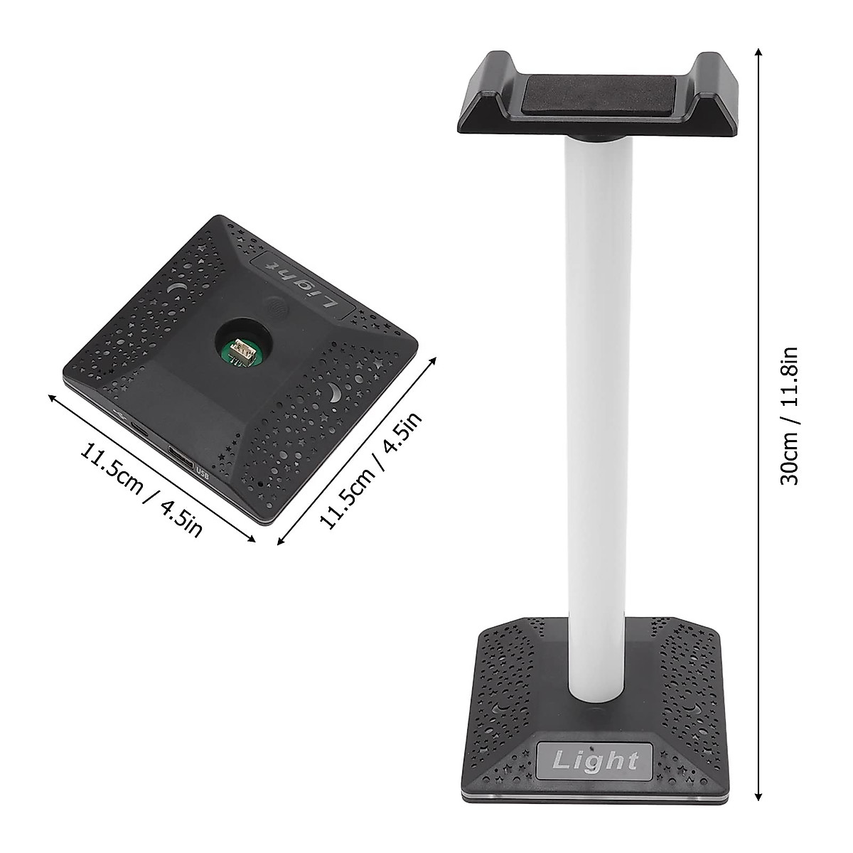 RGB Gaming Headset Stand Type C USB LED Headphone Holder for Desk Desktop Mood Lighting, Sleeping Light Table Lamps Daily Night Lights