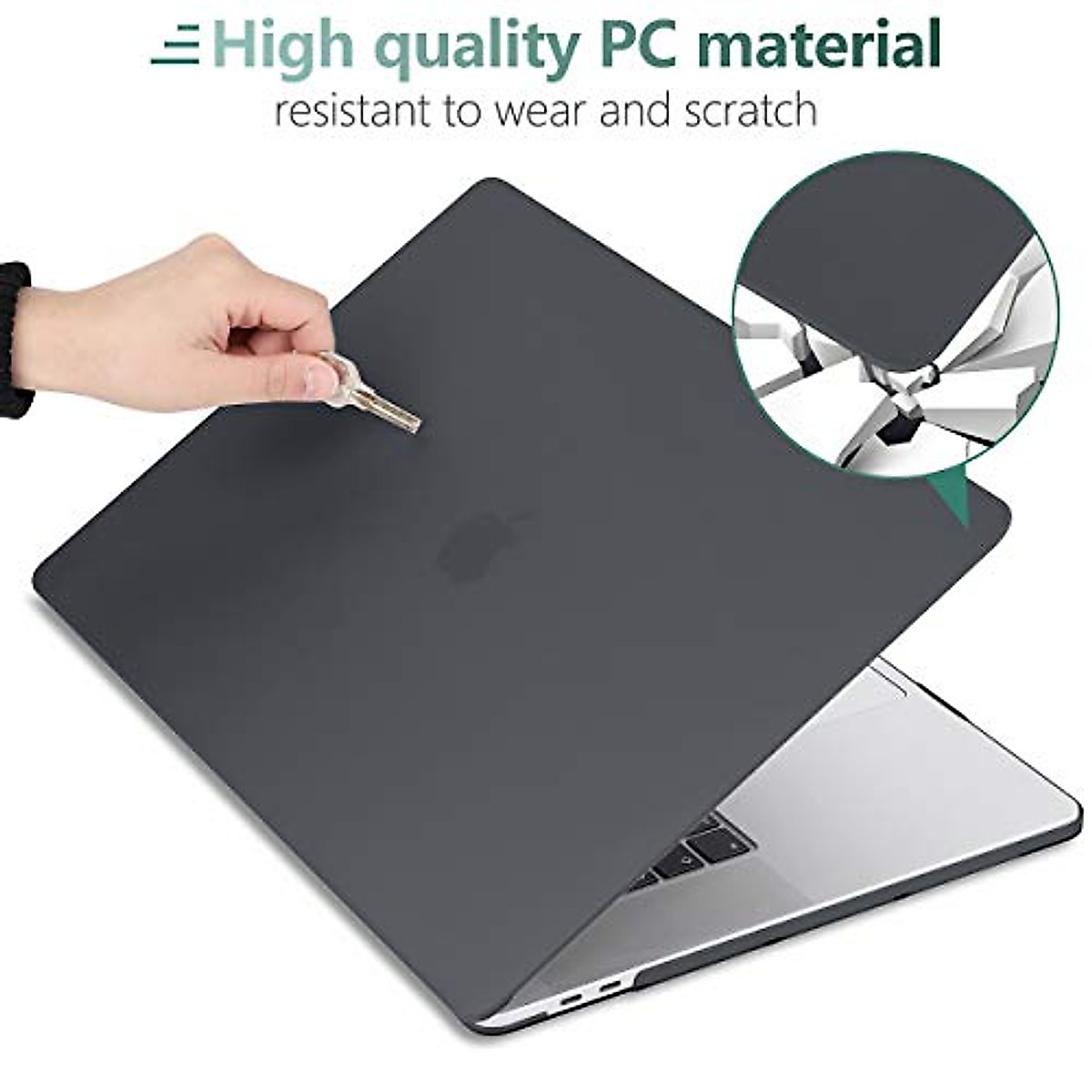 DONGKE for MacBook Pro 13 inch Case 2022 2021 2020 Release Model: A2338 M2/M1 A2251 A2289, Plastic Hard Shell Case & Keyboard Cover Only Compatible with MacBook Pro 13 Touch Bar, Matte Black