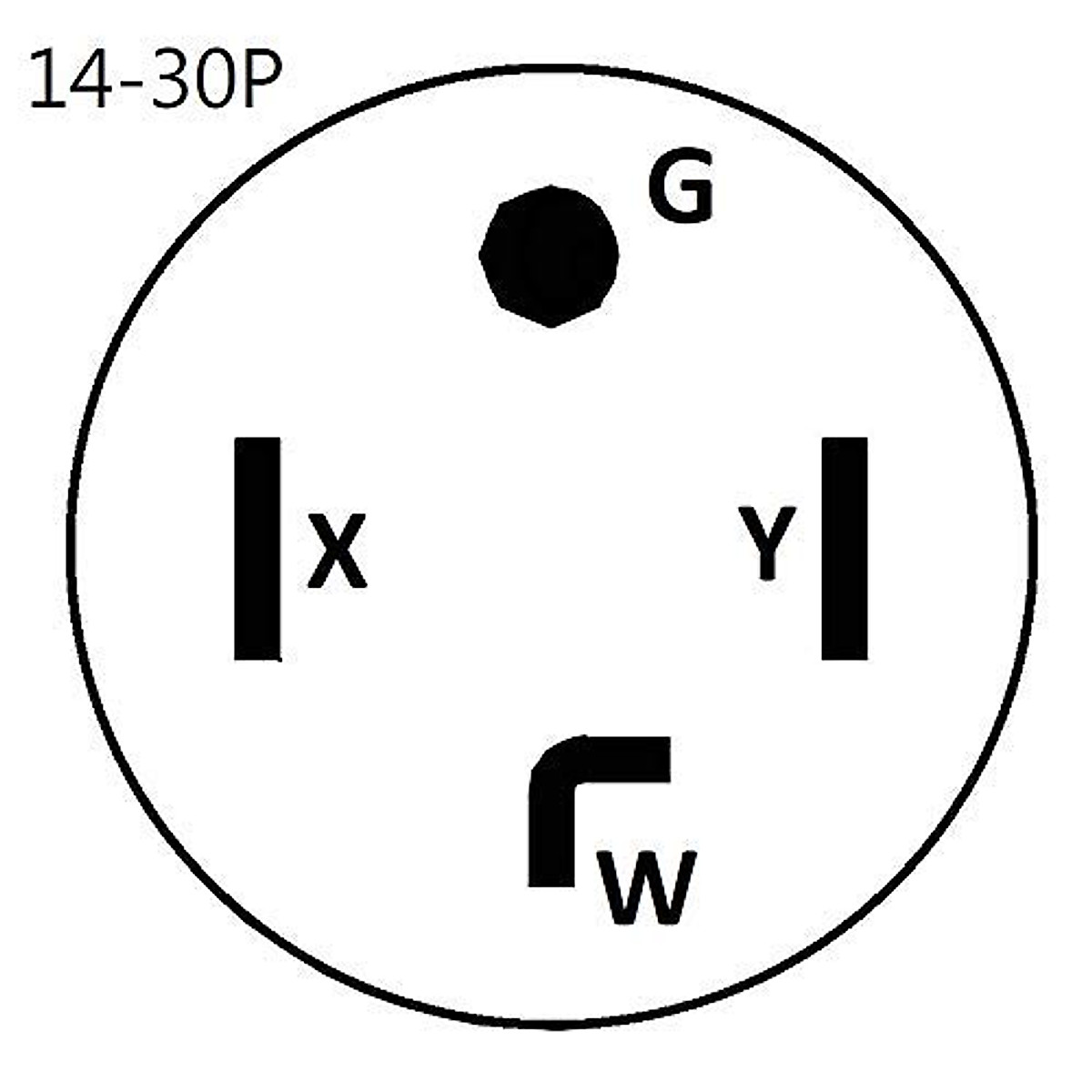 Parkworld NEMA 14-30 Splitter, 240V Splitter Dryer 14-30P Male Plug to (2) 14-30R Female Receptacle, Dryer 4-Prong 30 AMP 14-30 Dryer Y Adapter Cord (12FT)