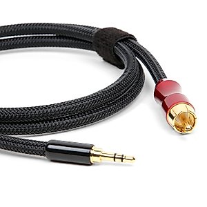 Micca Premium SPDIF Digital Coaxial Audio Cable - 3.5mm (1/8") to RCA, 3ft, Polarity: Tip - Signal, Sleeve - Ground