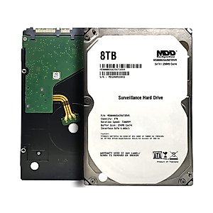 MaxDigitalData 8TB 7200 RPM 256MB Cache SATA 6.0Gb/s 3.5inch Internal Hard Drive for Surveillance (MD8000GSA25672DVR) - 3 Years Warranty (Renewed)