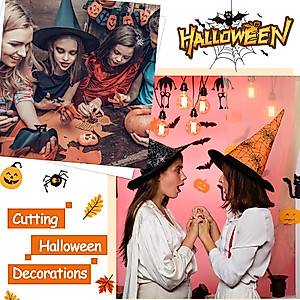 Zonon 100 Sheets Christmas Tissue Paper Bulk for Gift Bags DIY Crafts Gift Wrapping Tissue Paper for Christmas Party Gifts Decor(14 x 20 Inch,Black, Purple and Orange)