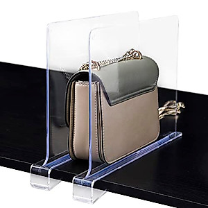Shelf Dividers for Closet Organization – Premium Closet Shelf Dividers for Closet, Kitchen, Bedroom, Bathroom – Universal Closet Shelf Organizer for 0.4-0.95-inch Shelves – Practical Plastic Organizer