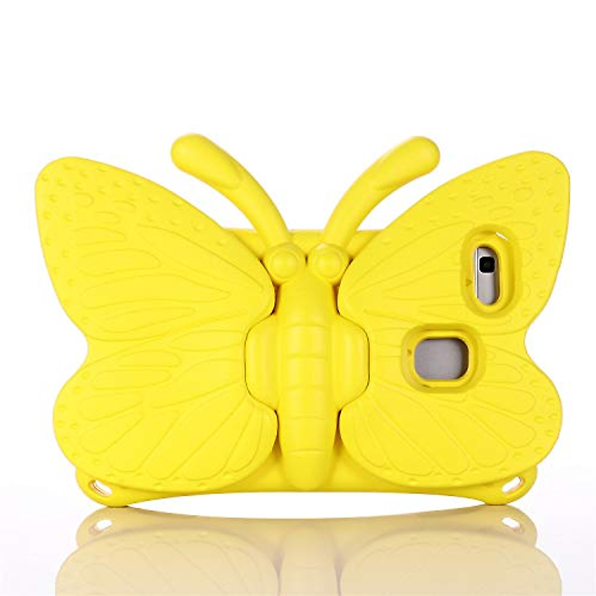 UUcovers Kids Case for Amazon Kindle Fire HD 8 Tablet (8th/7th/6th Generation, 2018/2017/2016) 8" with Handle Folding Kickstand Kid-Proof Shockproof EVA Foam Lightweight Stand Cover, Yellow Butterfly