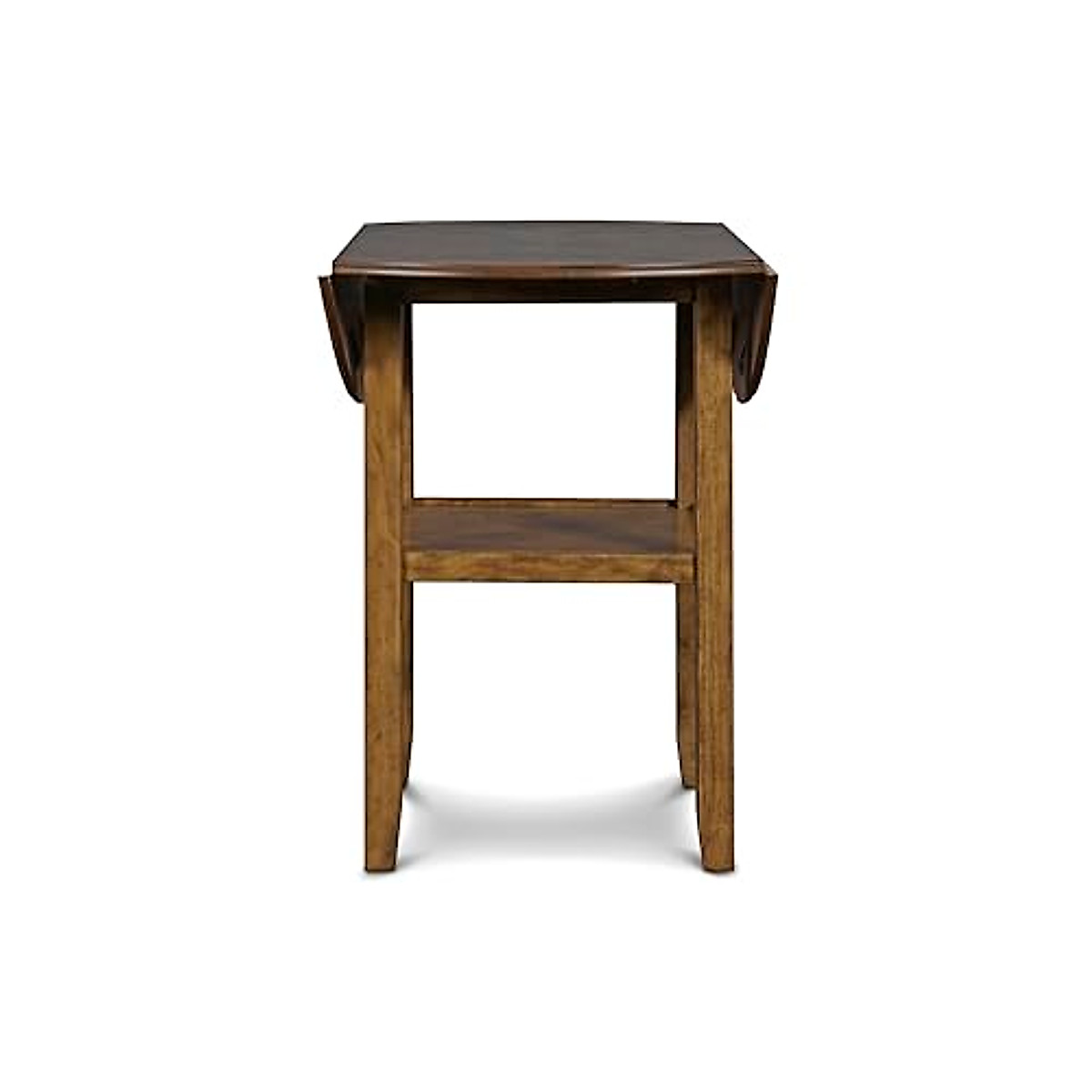 New Classic Furniture Gia 3-Piece Drop Leaf Counter Table Set with 2 Chairs, 42-Inch, Brown