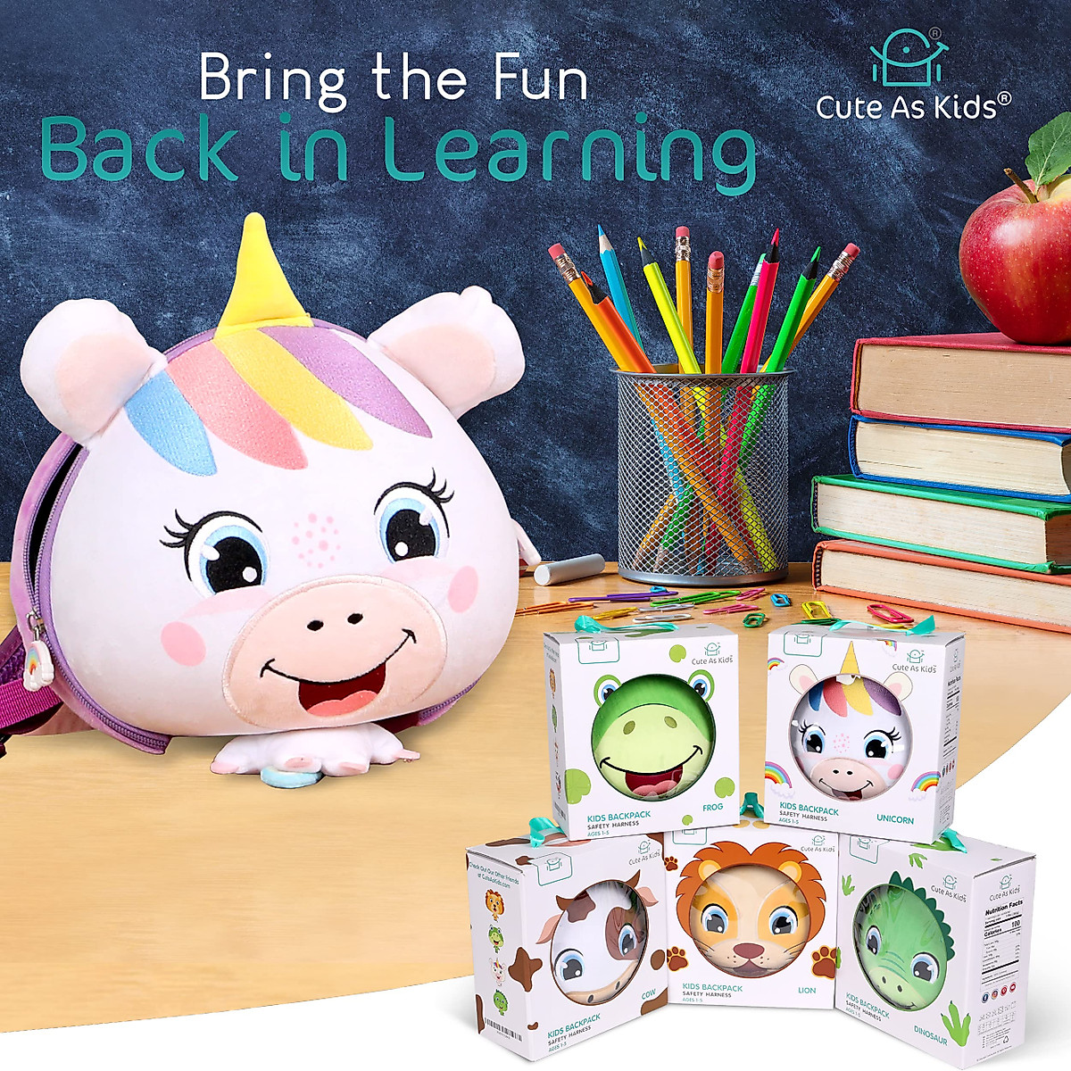 Cute As Kids Toddler Backpack with Leash - Unicorn Backpack Leash for Toddlers - Best Gift for Toddlers