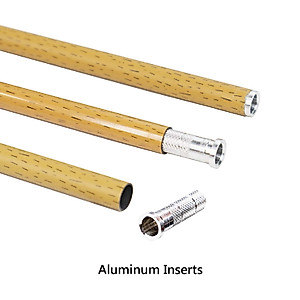 340 Spine 29 Inch Pure Carbon Arrow Shafts with Aluminum Inserts ID 6.2mm Plastic Knocks Wooden Pattern Shafts for Hunting Shooting (12 Pack)