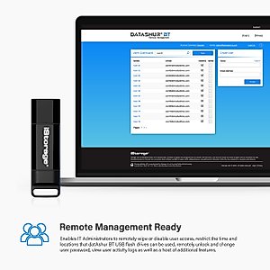 iStorage datAshur BT 128 GB | Encrypted Secure Flash Drive | Unlock via Smartphone Using Bluetooth | FIPS 140-2 Level 3 Certified | Remote Management Ready