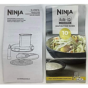 Ninja Chute Feed Lid Slicer Shredder Grater Discs for 40oz Bowl BL491 BL492 BL493 BL494 CT670V CT671AV CT672A CT672V Blender - MUST READ Details -