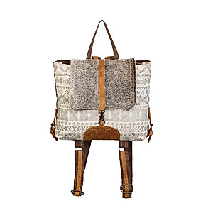 Myra Bag Virtuoso Upcycled Canvas & Cowhide Leather Backpack S-1277
