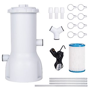 Future Way 1000 GPH Pool Pump Compatible with Intex, Summer Waves Above Ground Pool, Swimming Pool Filter Pump, 110-120V with GFCI, Upgraded Version
