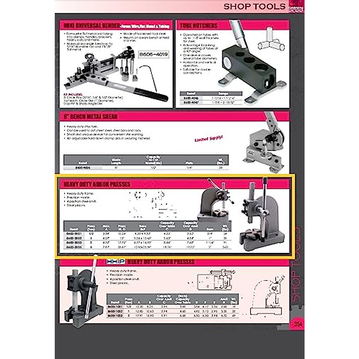 HHIP 8600-0031 Heavy Duty Arbor Press, .5 Ton Capacity, 10" Height (Pack of 1)