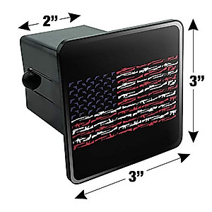 American Gun Flag USA Second 2nd Amendment Tow Trailer Hitch Cover Plug Insert 2"