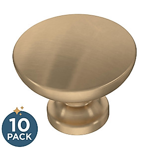 Franklin Brass Fulton Cabinet Knob, Champagne Bronze, 1-3/16 in (30mm) Dresser Drawer Pull, 10 Pack, P29523Z-CZ-B