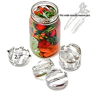 Trademark Innovations Glass Fermentation Pickling Jar Weights, 2.7"