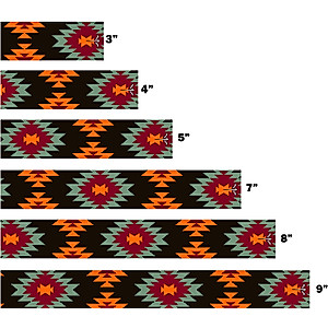 White Water Archery Non-Laminated Black Navajo Print Arrow Wraps 15 Pc Pack Choose Length Width (8, 1)
