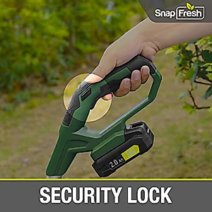 Electric Weed Wacker - SnapFresh 20V Cordless Weed Eater w/ 2.0Ah Li-ion Battery & Fast Charger, Cordless Lawn Trimmer for Multi-Angle Cutting, Grass Edger for Garden & Yard