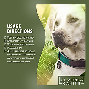 All American Canine Duck Heads Natural Single Ingredient Chewy Digestible Low-Fat Dehydrated Dog Treats for Training, Rewarding, Teeth Cleaning - 10 Treats