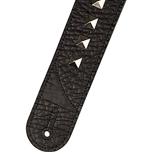 Jackson Metal Stud Leather Strap, Black, 2.5in