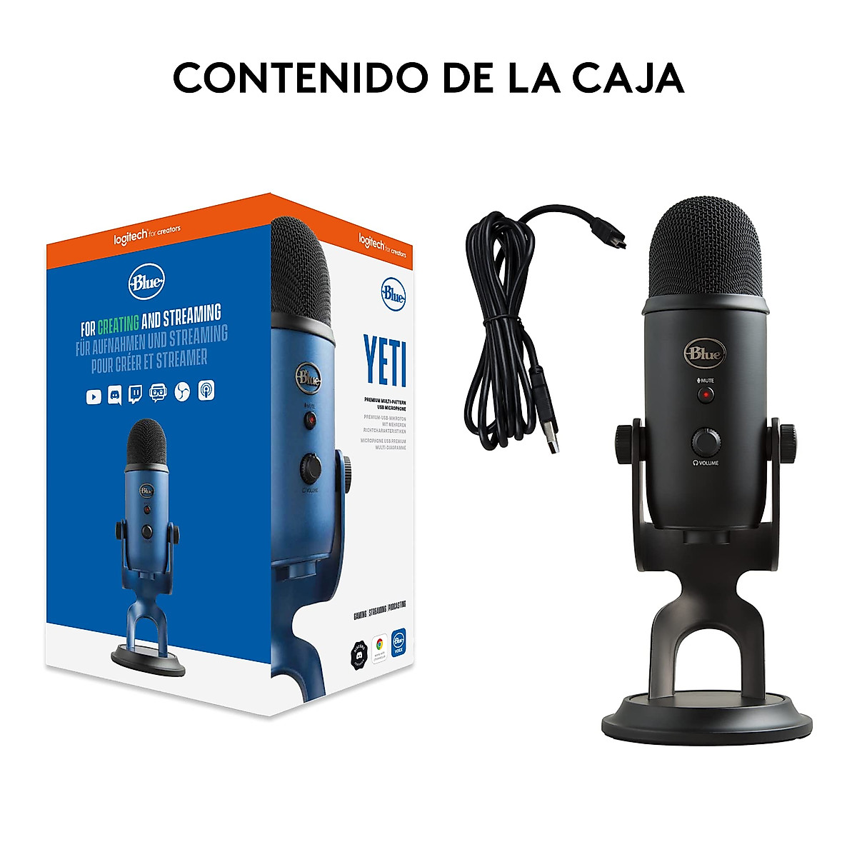 Blue Yeti USB Microphone - Blackout Edition (Renewed)