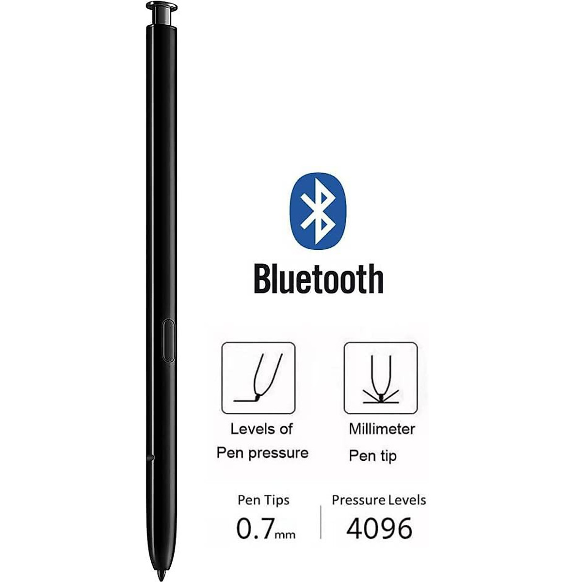 Note 20 Ultra S Pen with Bluetooth Replacement for Samsung Galaxy Note 20, Note 20 Ultra 5G Stylus Pen with 5*Tips/Nibs (Black)
