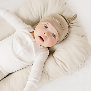 Konssy 8 Pack Baby Newborn Hats Set Knot Beanie Hats Soft for Infant Baby Girls Boys Caps 0-6 Months