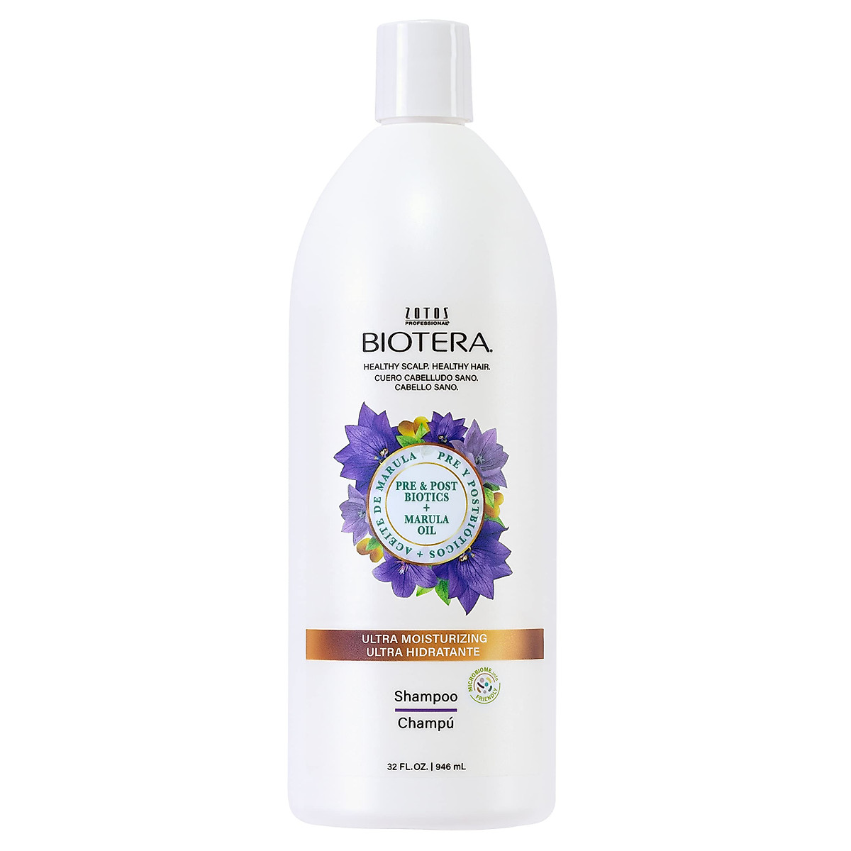 Biotera Ultra Moisturizing Shampoo | Hydrates Dry, Damaged, Coarse Hair | Microbiome Friendly | Vegan & Cruelty Free | Paraben & Sulfate Free | Color-Safe | 32 Fl Oz