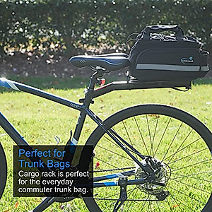 Lumintrail Bike Cargo Rack, Seatpost Mounted Bicycle Luggage Carrier with 20 LBs Weight Capacity for Trunk Bags and Quick Release Handle, High Angle for Extra Tire Clearance