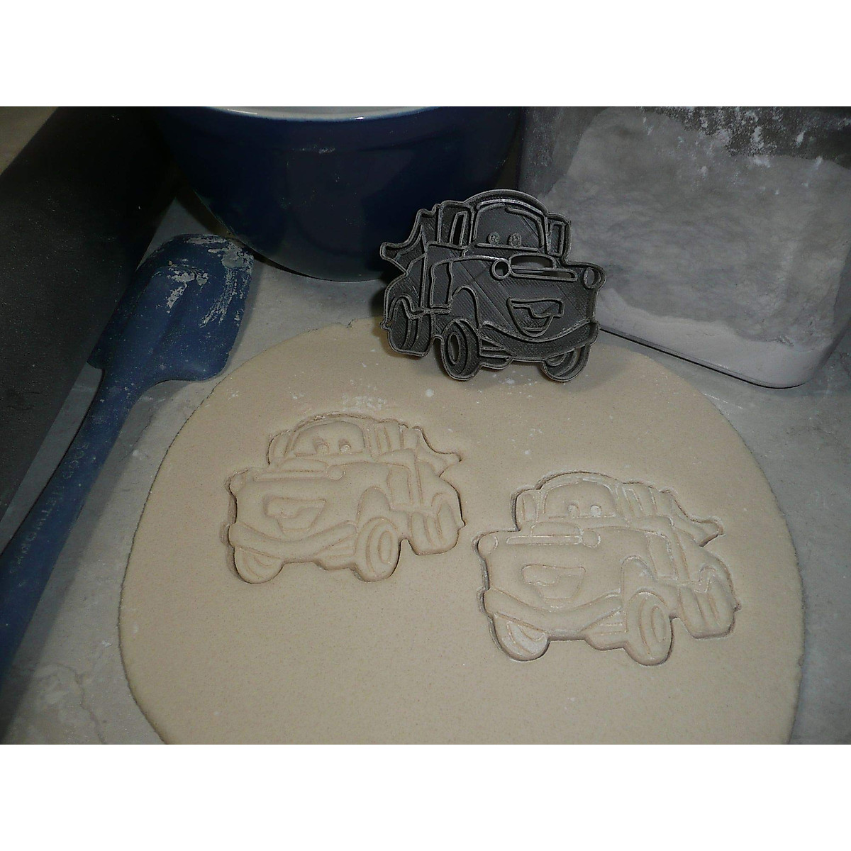 YNGLLC CARS LIGHTNING MCQUEEN TOW MATER MACK GUIDO DOC ANIMATED CARTOON SET OF 7 COOKIE CUTTERS 3D PRINTED MADE IN USA PR1552 Multicolor