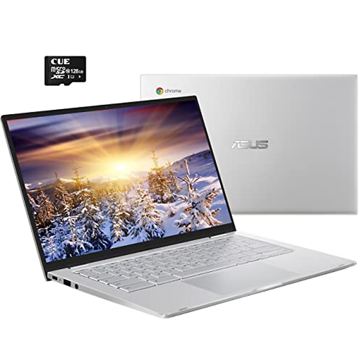 ASUS 2023 Newest Chromebook 14 Inch Thin Light Student Laptop, Intel Core M3-8100Y(Up to 3.4GHz), 8GB RAM, 192GB Storage, Backlit Keyboard, WiFi6, Webcam, Zoom Meeting, Chrome OS, Silver…