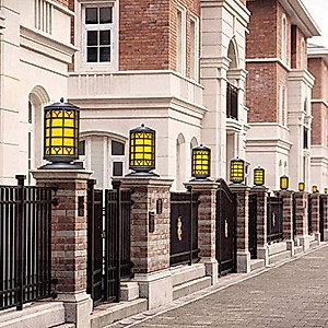 ZCMEB Led Outdoor Waterproof Courtyard Lamp Home Wall Lamp Post Head Lamp European Style Courtyard Garden Villa Gate Post Lamp