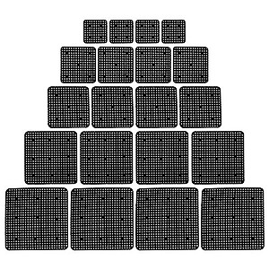 DOITOOL 20pcs Flowerpot Pad Hole Mesh Pad Flowerpot Pads Bonsai Water Pad (Black) Flower Pot