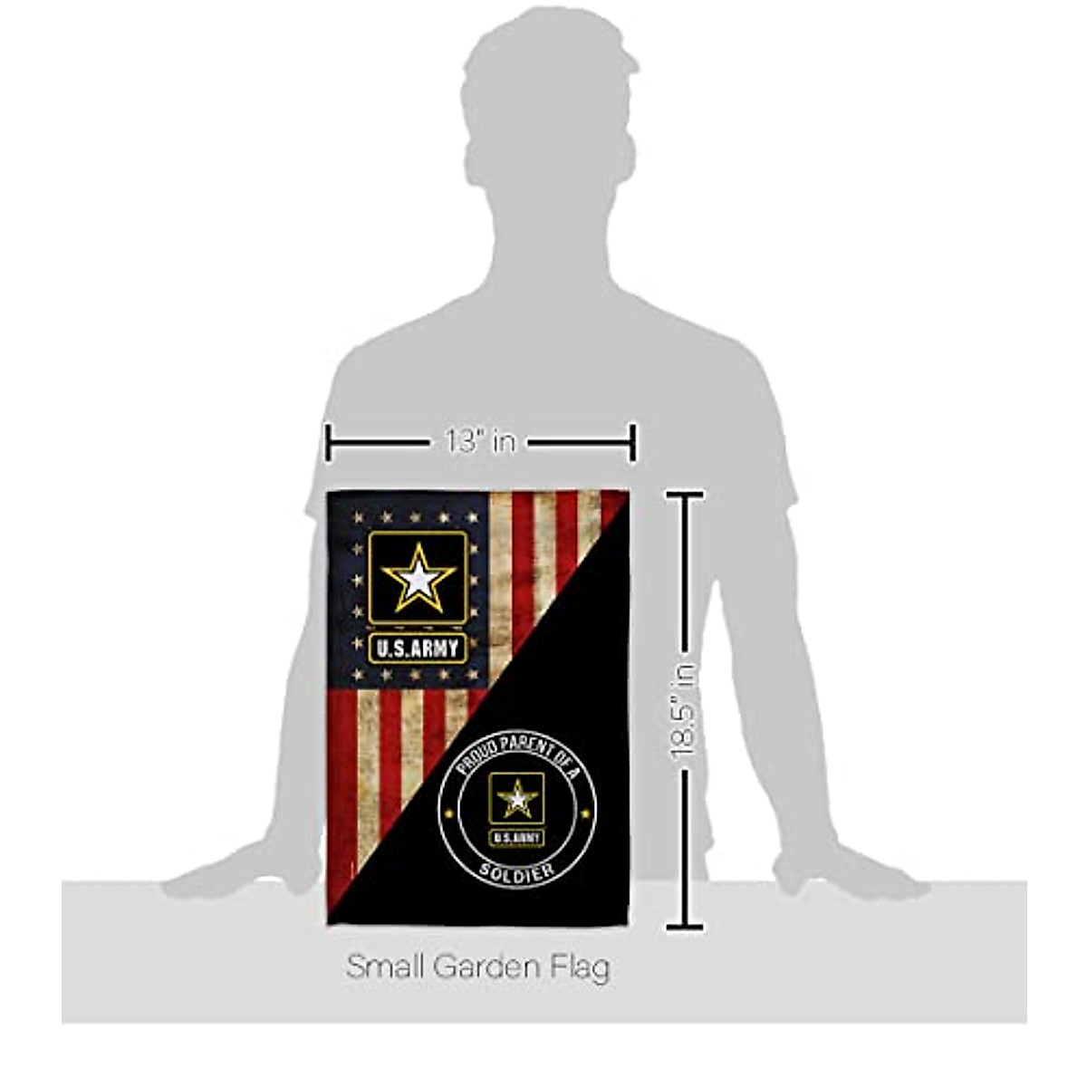 US Army Proud Parent of A Soldier Flag Armed Forces Wall Tapestry Lawn Decoration MILITARY Home Decor House Garden Yard Banner United State American Veteran Gifts Made in USA