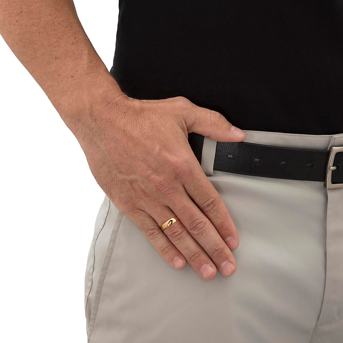 PalmBeach .925 Sterling Silver or 14K Yellow Gold Plated Wedding Band Ring (5mm) Size 10