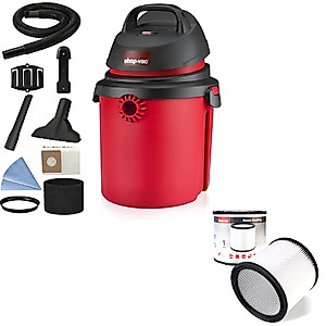 Shop-Vac 4 Gallon 4.0 Peak HP Wet/Dry Vacuum+High Performance 90304/90344 Cartridge Filter