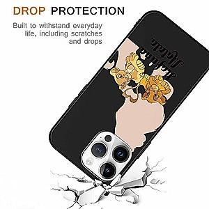 FGIAZDU 2 Pack Lion Cartoon Black Cases for iPhone 14 Pro Max Case 6.7",Soft TPU Cute Anime Pattern Cover for Girls Kids Boys,Animal Movie Character Shockproof Protective Funda for iPhone 14 Pro Max