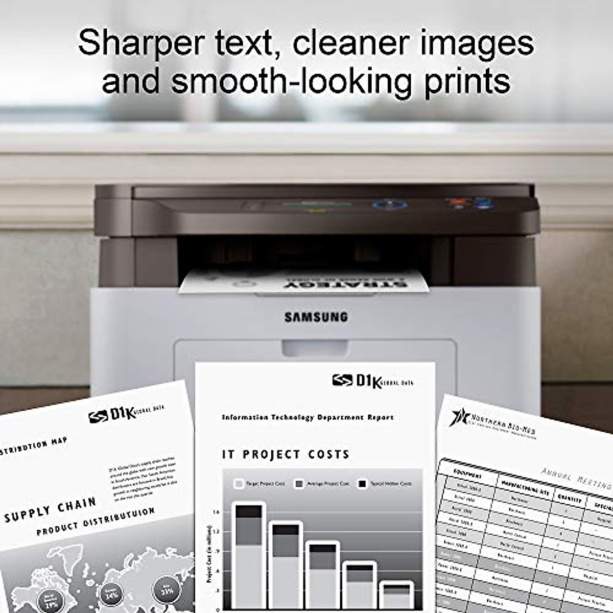 Samsung Xpress M2070W Wireless Monochrome Laser Printer with Scan/Copy, Simple NFC + WiFi Connectivity and Built-in Ethernet (SS298H)