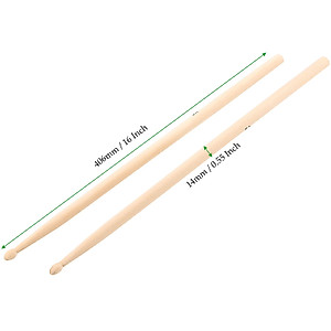 MAHIONG 15 Pairs 5A Drum Sticks, Classic Wood Tip Drumstick Bulk, Maple Wood Drum Sticks Set for Kids and Adults, 16 Inch