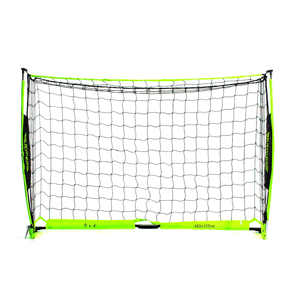 Franklin Sports Deluxe Blackhawk Soccer Goal - Pop Up Backyard Soccer Nets - Foldable Indoor + Outdoor Soccer Goals - Portable Adult + Kids Soccer Goal - 6' x 4' Foot Soccer Net - Optic Yellow