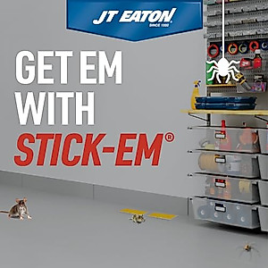 JT Eaton 154 Stick-Em Mini Mighty Glue Boards - Heavy Duty, No-Mess, Child & Pet Safe, 2-Pack