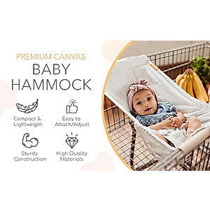 Binxy Baby Shopping Cart Hammock for Infants and Toddlers, Babies, for All Car Seat Models, Grocery, Capacity of up to 50 lbs, Little Arrow
