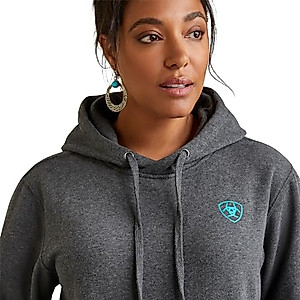 Ariat Female Ariat Logo Hoodie Charcoal Heather Medium