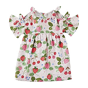 Mud Pie baby girls Short Sleeves Dress, Berry, 12-18 Months US