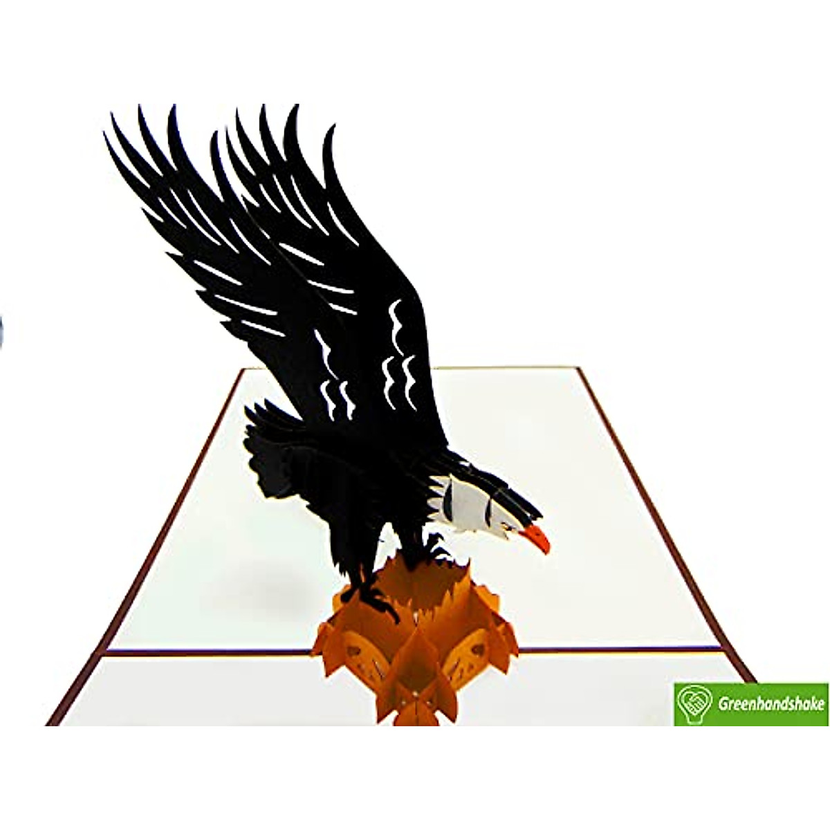 American Eagle, 3D Popup greeting card for birthday, valentine's day, mother's day, anniversary, thank you, get well, 6" x 6"