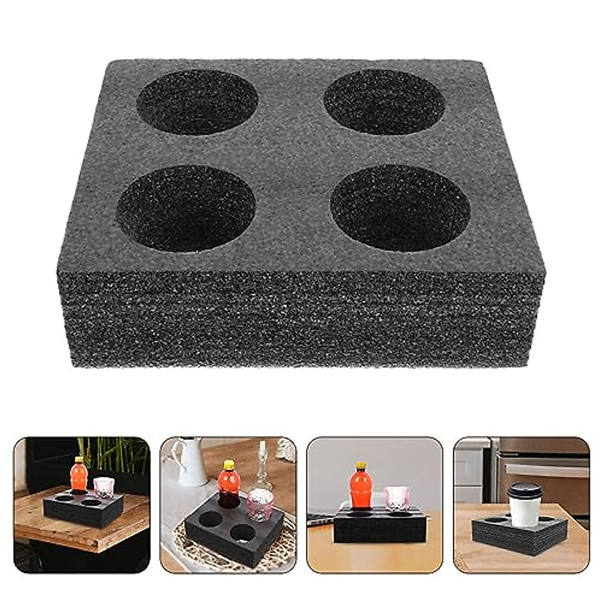 5pcs Knitted Cotton Cup Holder Beverage Carrier to go Coffee Holder Cup Holders for Drinks Drink Holder Cup Trays epe Foam Composite Pearl Cotton Takeaway Box re-usable