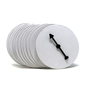 Set of 12 Board Game Arrow Spinners with 12 Blank Uncoated Ready-to-Decorate Round Spinner Boards