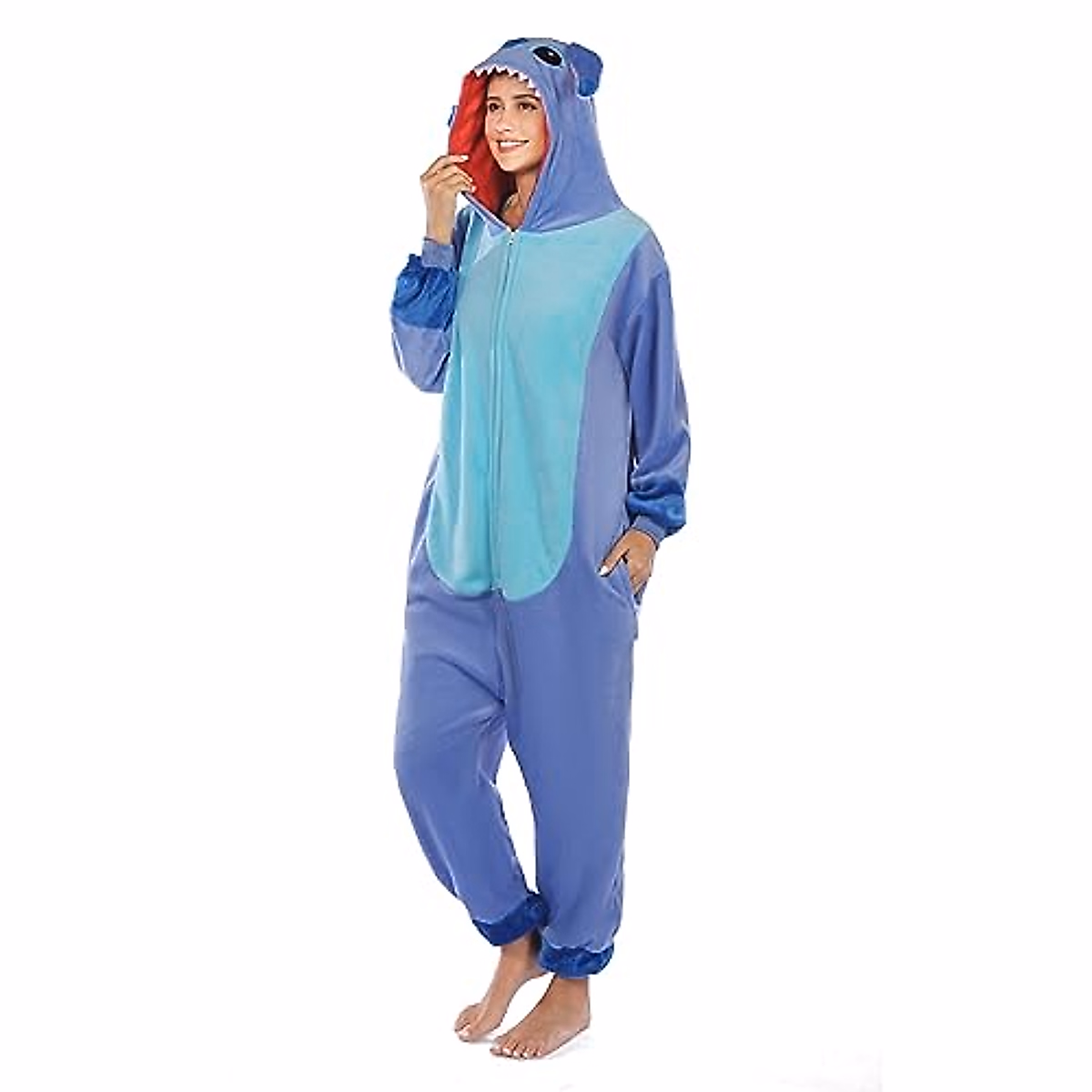 SPSHODOW Unisex Adult Onesie Pajamas,Animal One Piece Flannel Sleepwear Halloween Costume Homewear