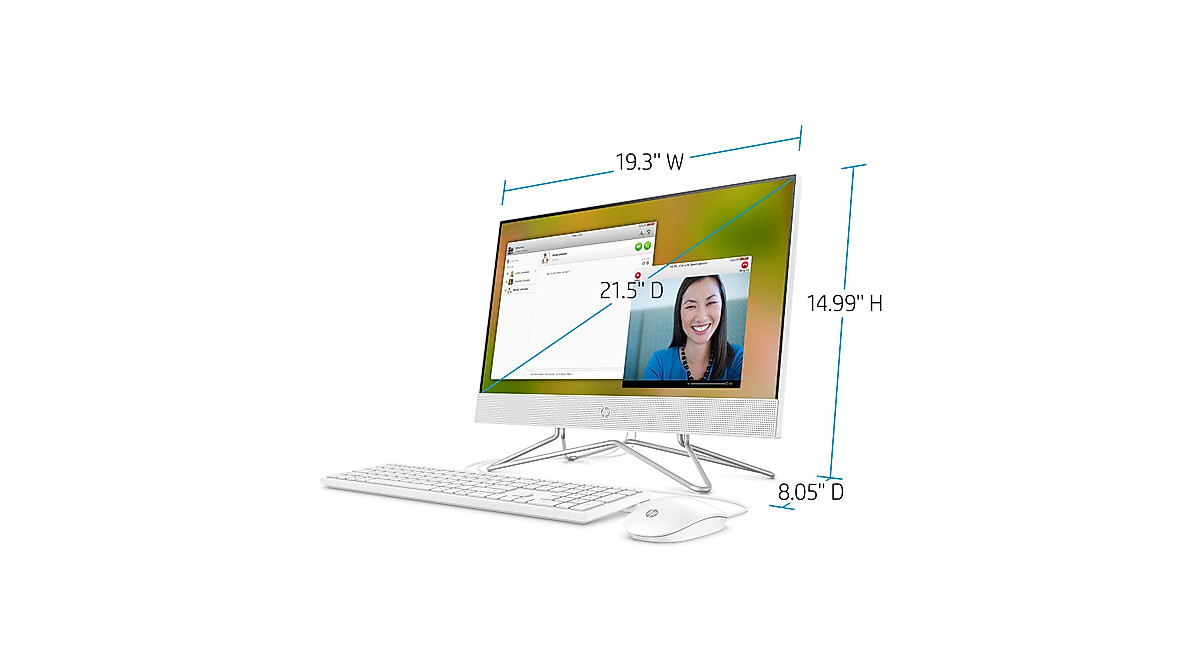 HP 22-Inch All-in-One Desktop - Powerful & Refurbished