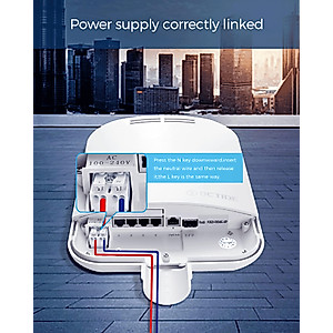 Octide Outdoor Weatherproof PoE Switch, with 4×Gigabit Poe Ports+1×Gigabit Uplink Port+1SFP Slot, All-in-One Box, IEEE802.3af/at, AI Watchdog, Plug&Play, Fan-Less Unmanaged.